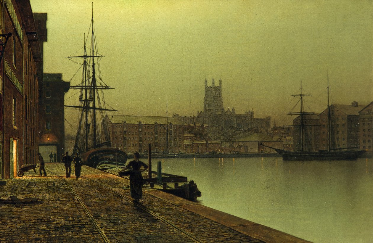Gloucester Docks, 1880-90 by John Atkinson Grimshaw